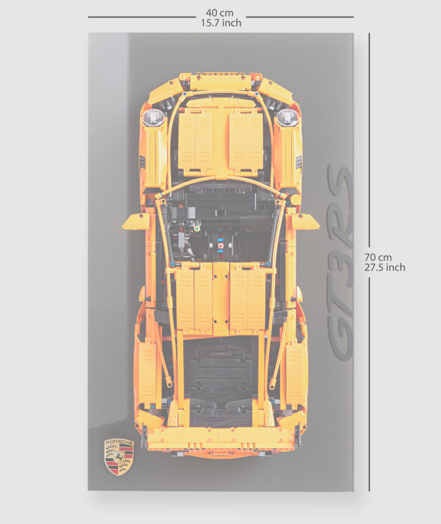 Wall display for LEGO® Technic 42056 Porsche 911 GT3 RS "Pur Gris"