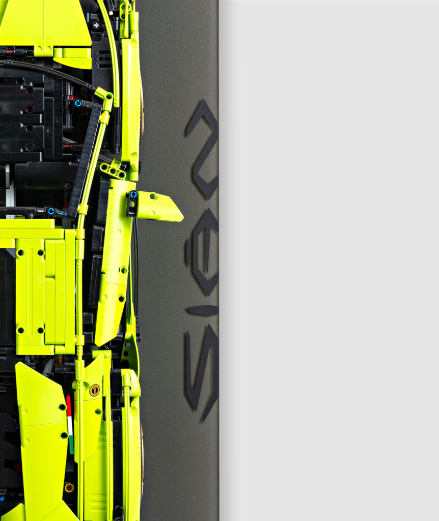 Wall display for LEGO® Technic 42115 Lamborghini Sián "Pur Gris"