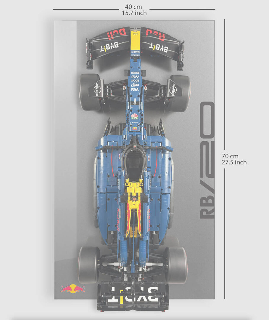Wall display for LEGO® Technic 42206 Red Bull RB20 F1