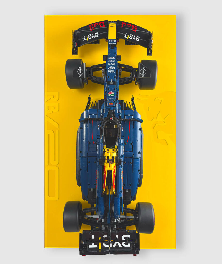 Wall mount display for LEGO® Technic 42206 Red Bull RB20 F1